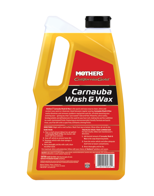 California Gold® Carnauba Wash & Wax – Mothers® Polish